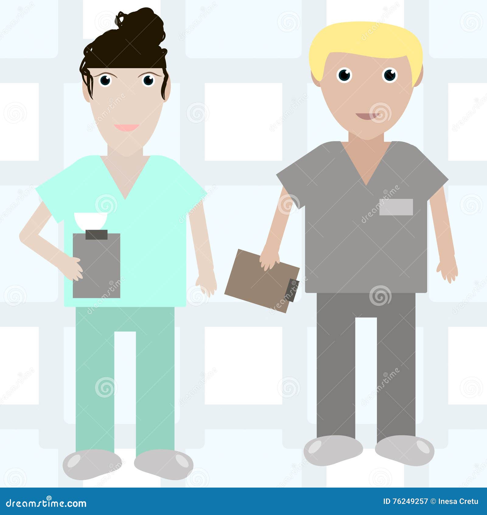 Illustration of Two Doctors Stock Vector - Illustration of medic ...