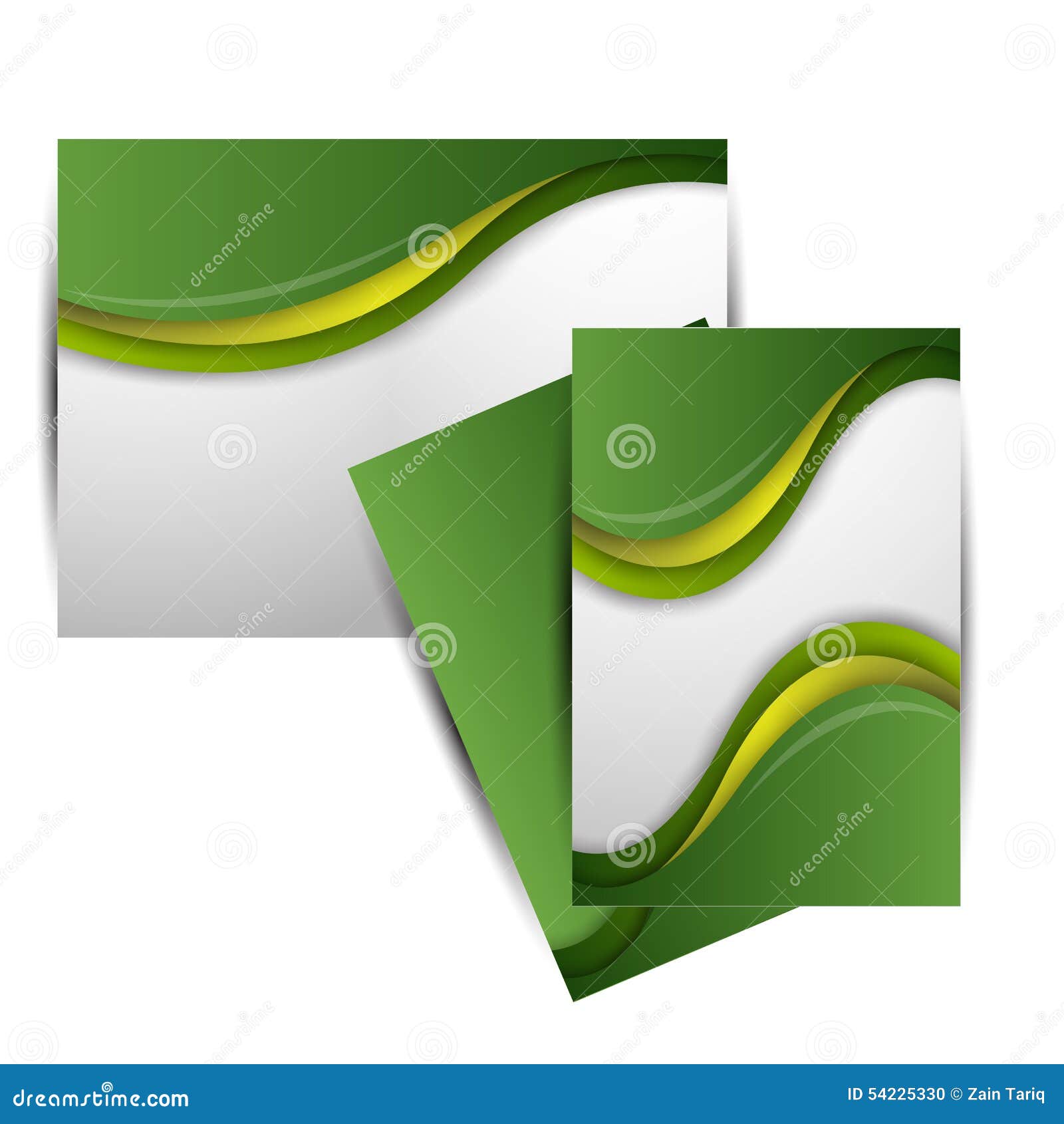 Illustration of Two-fold Business Brochure. Stock Vector - Illustration ...