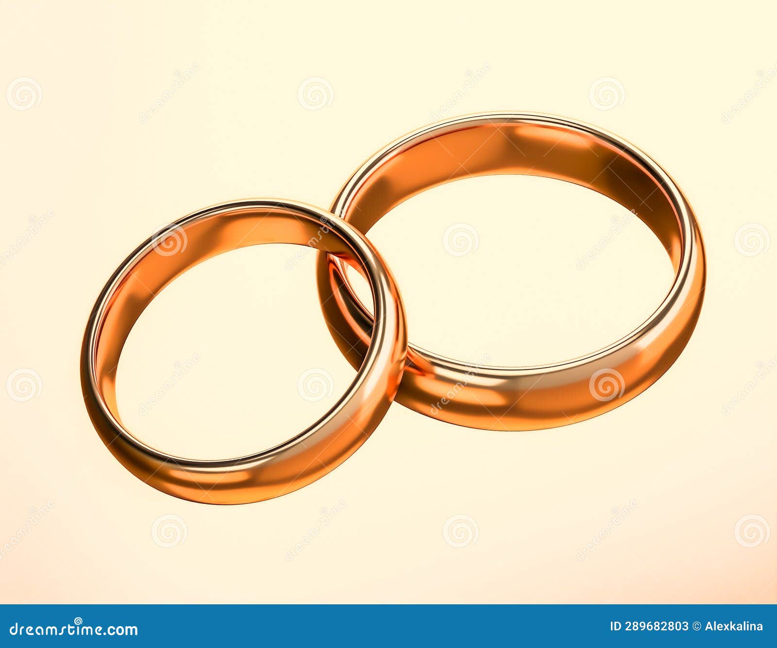 Illustration of Two Gold Wedding Rings. Unity and Love Concepts Stock ...
