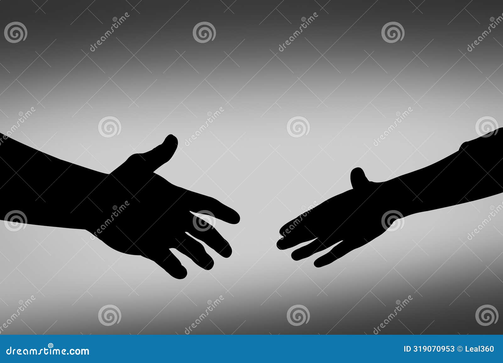 Illustration of Two Hands Shaking Hands, a Concept of Helping, or ...