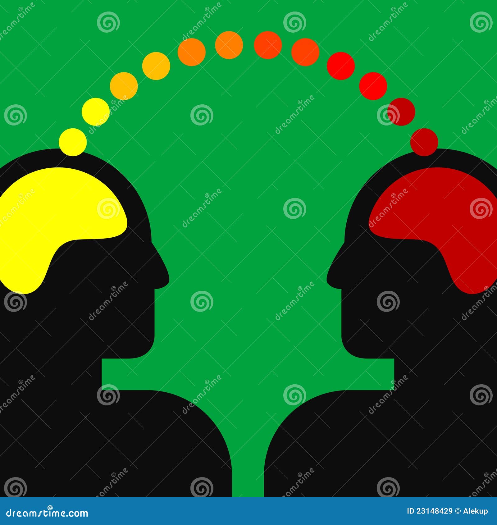 Illustration of Two Human Heads Stock Vector - Illustration of ...