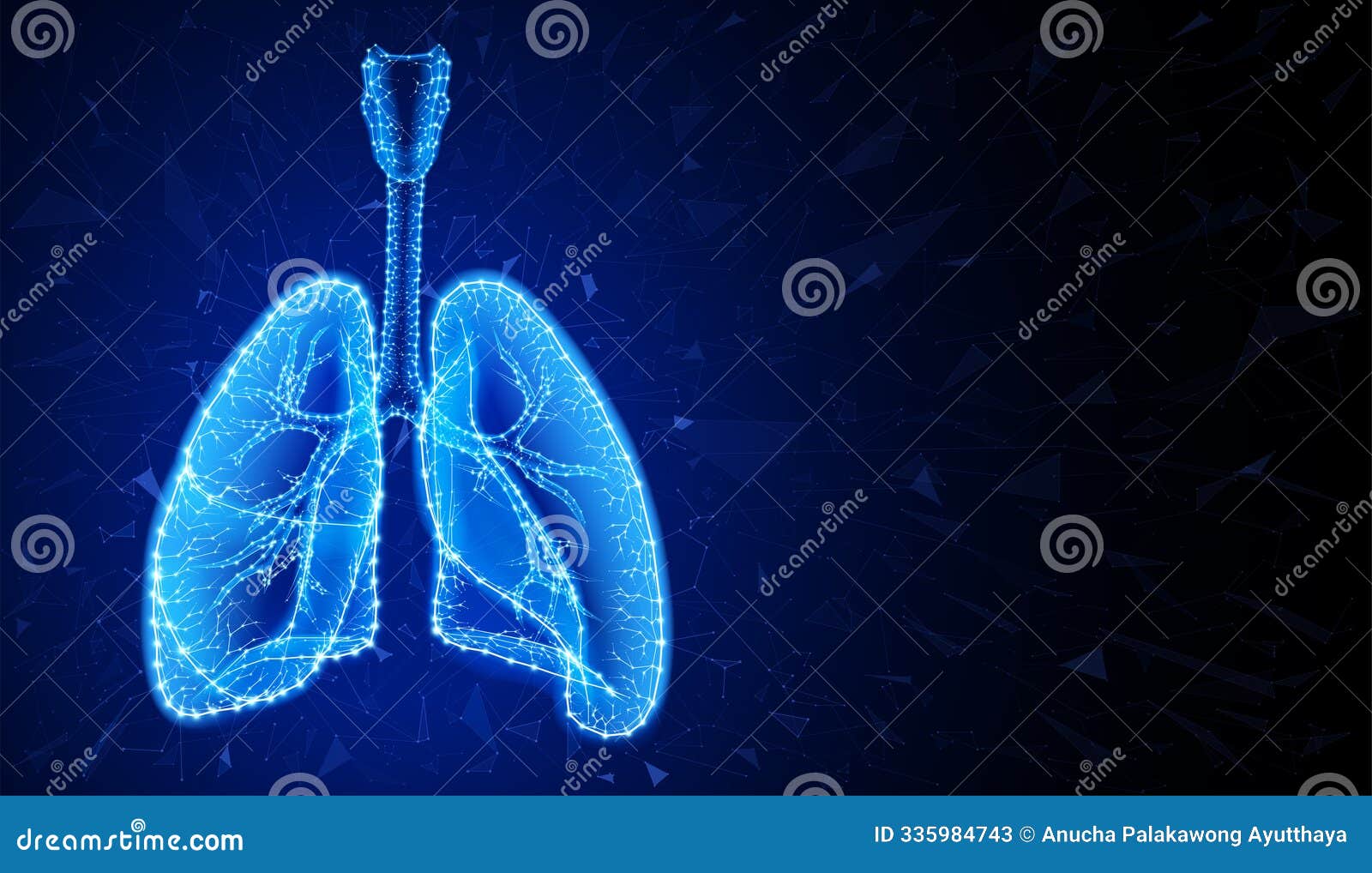 Illustration of Two Human Lungs in a Modern Style Using Geometric ...