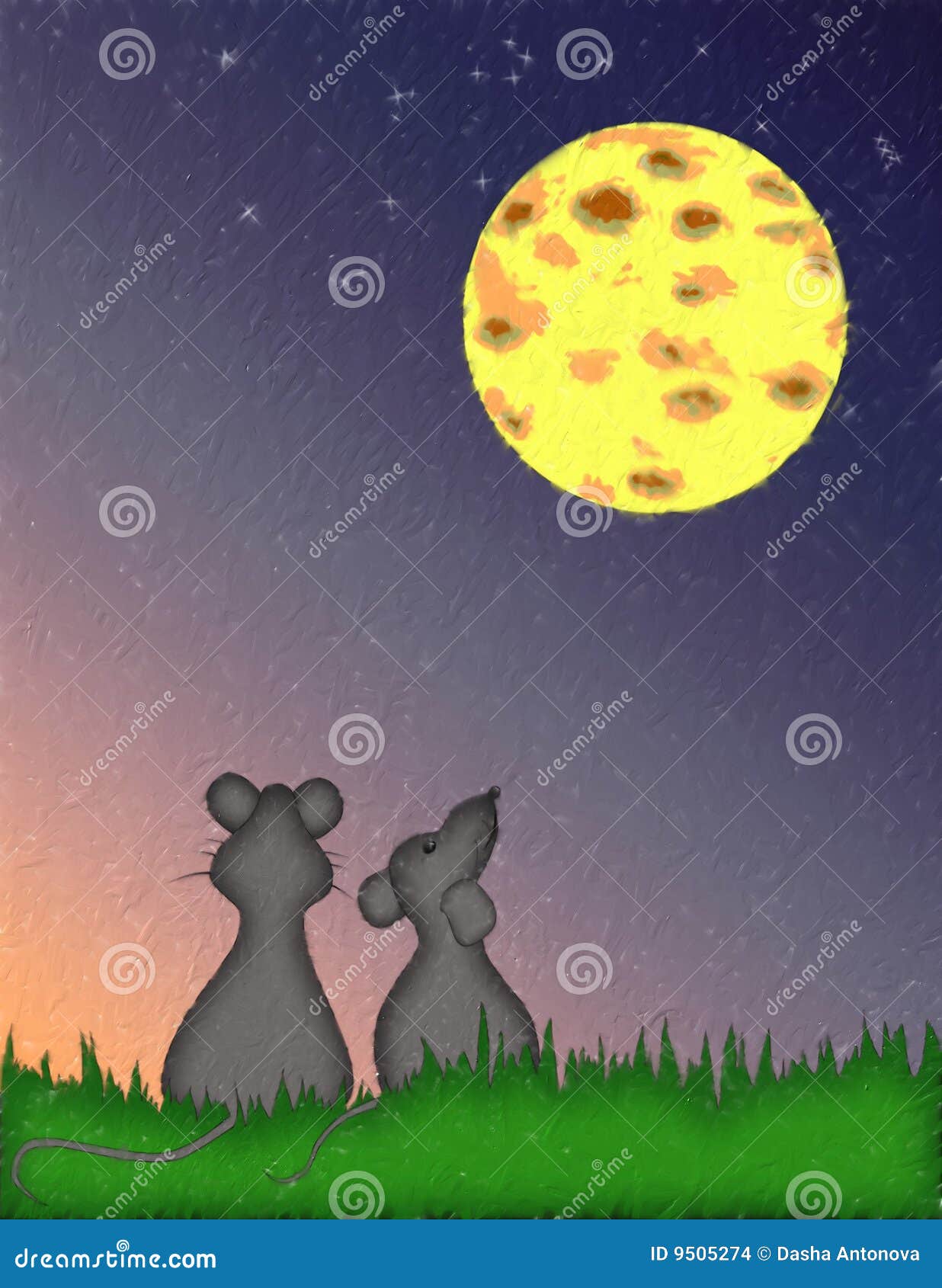Illustration two mouse stock illustration. Illustration of star - 9505274