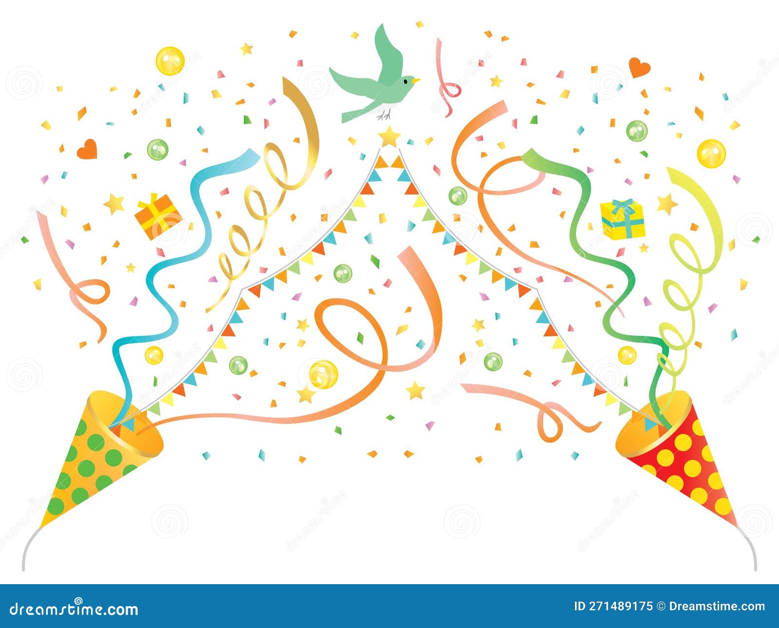 An Illustration of Two Party Crackers. Stock Vector - Illustration of ...