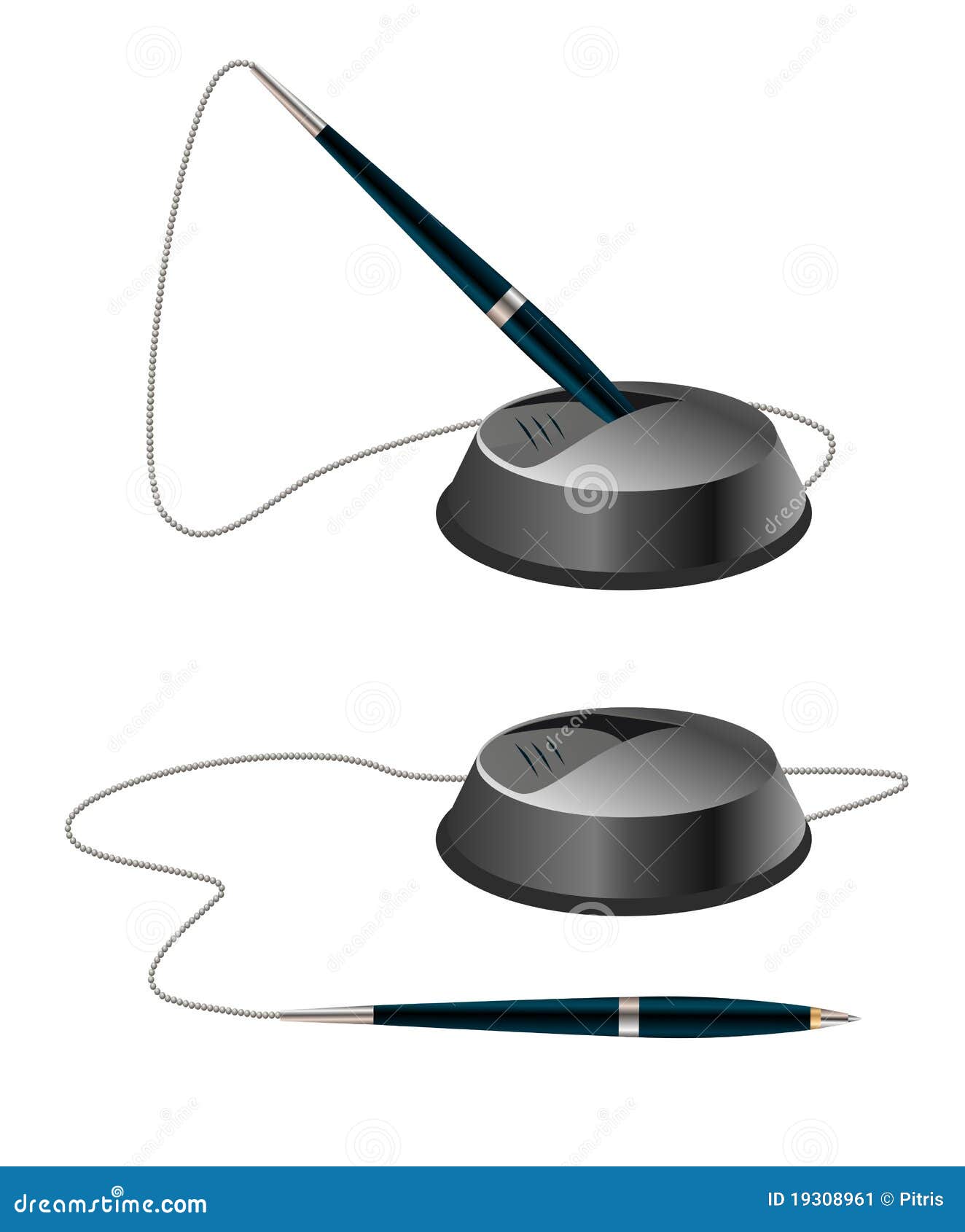 Illustration of two pens stock vector. Illustration of line - 19308961