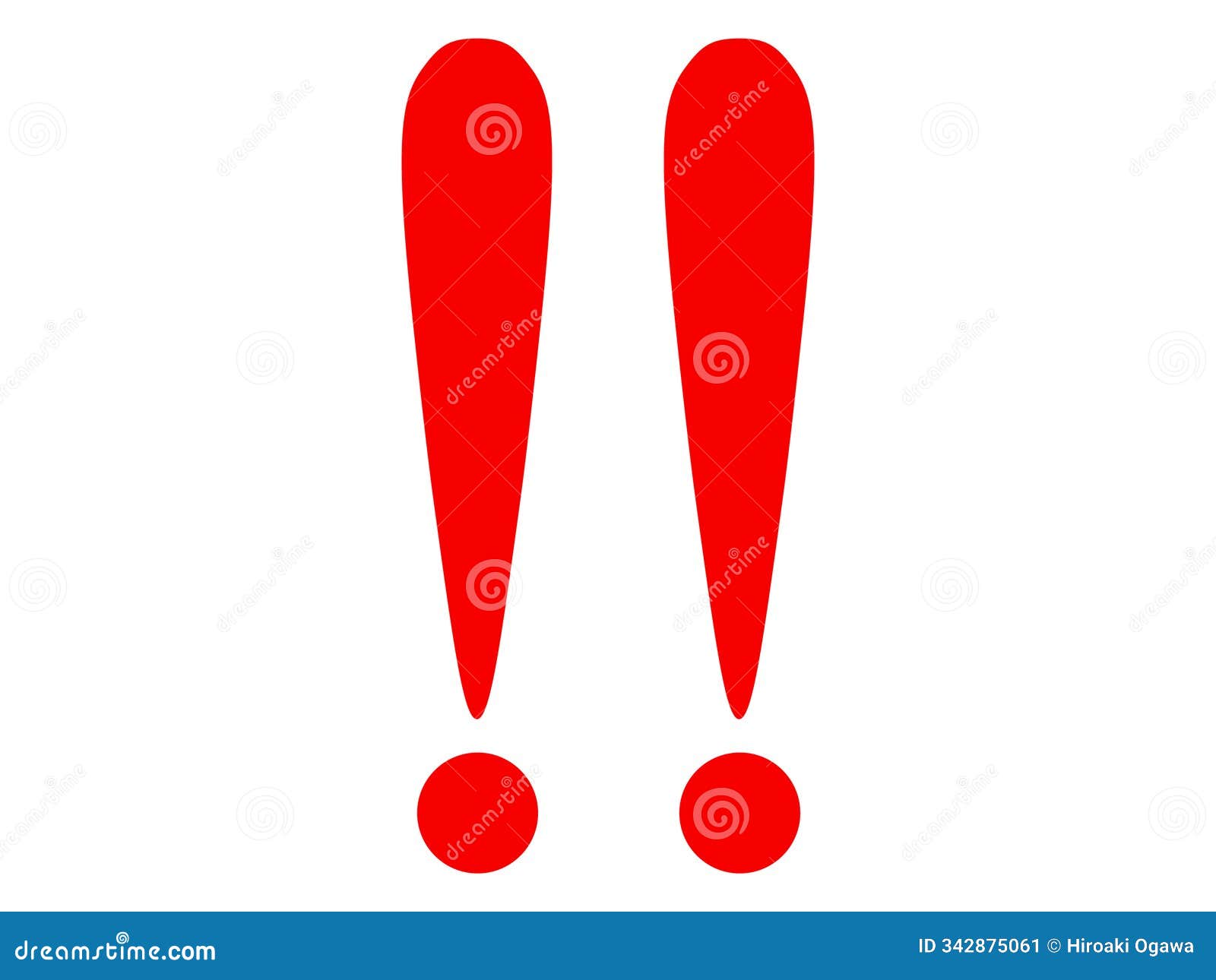 Illustration of Two Red Exclamation Marks Stock Illustration ...