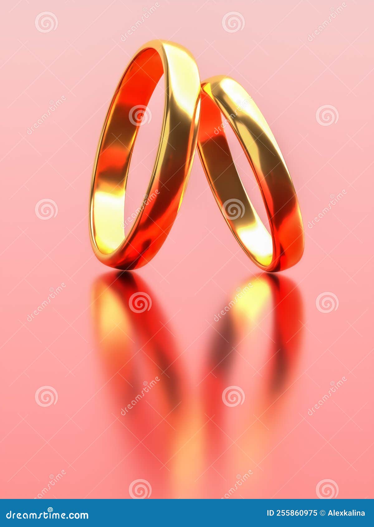 Illustration of Two Wedding Gold Rings. Unity Concepts Stock ...