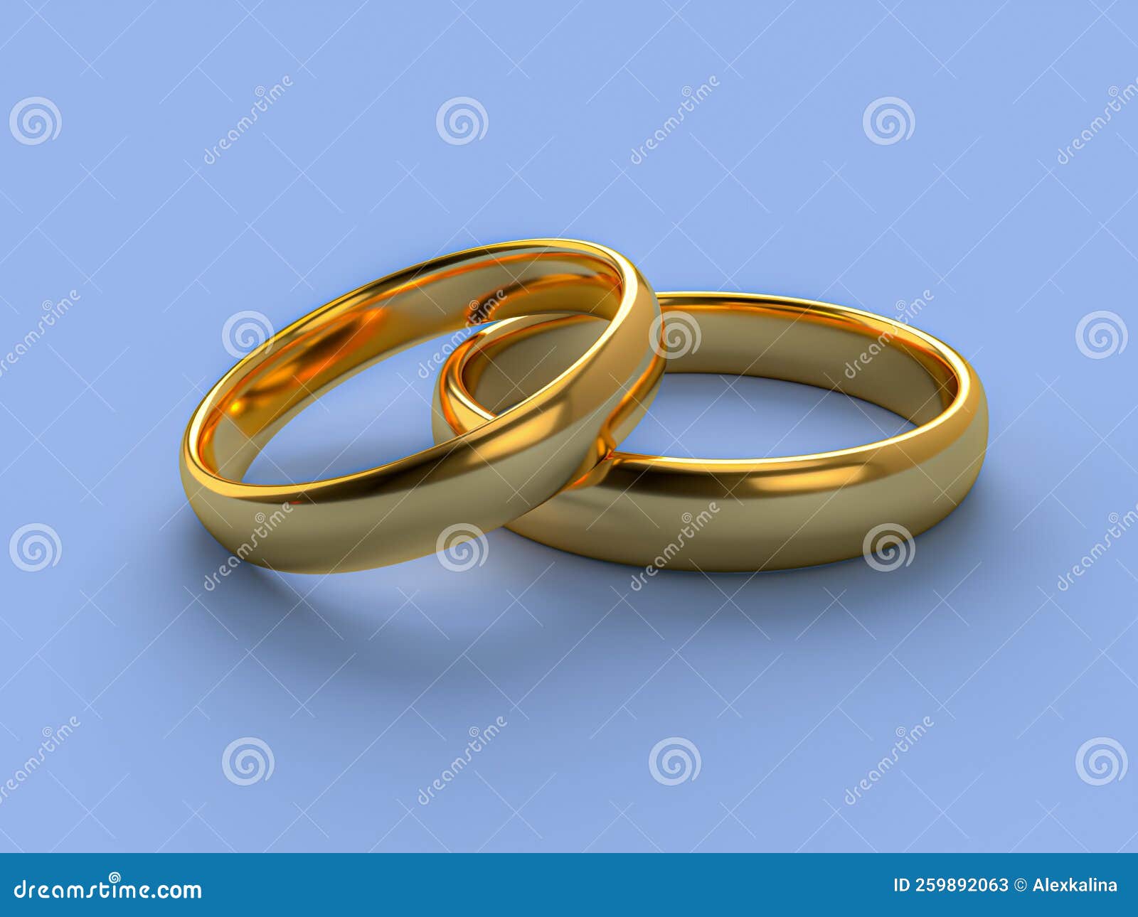 Illustration of Two Wedding Gold Rings. Unity Concepts Stock ...