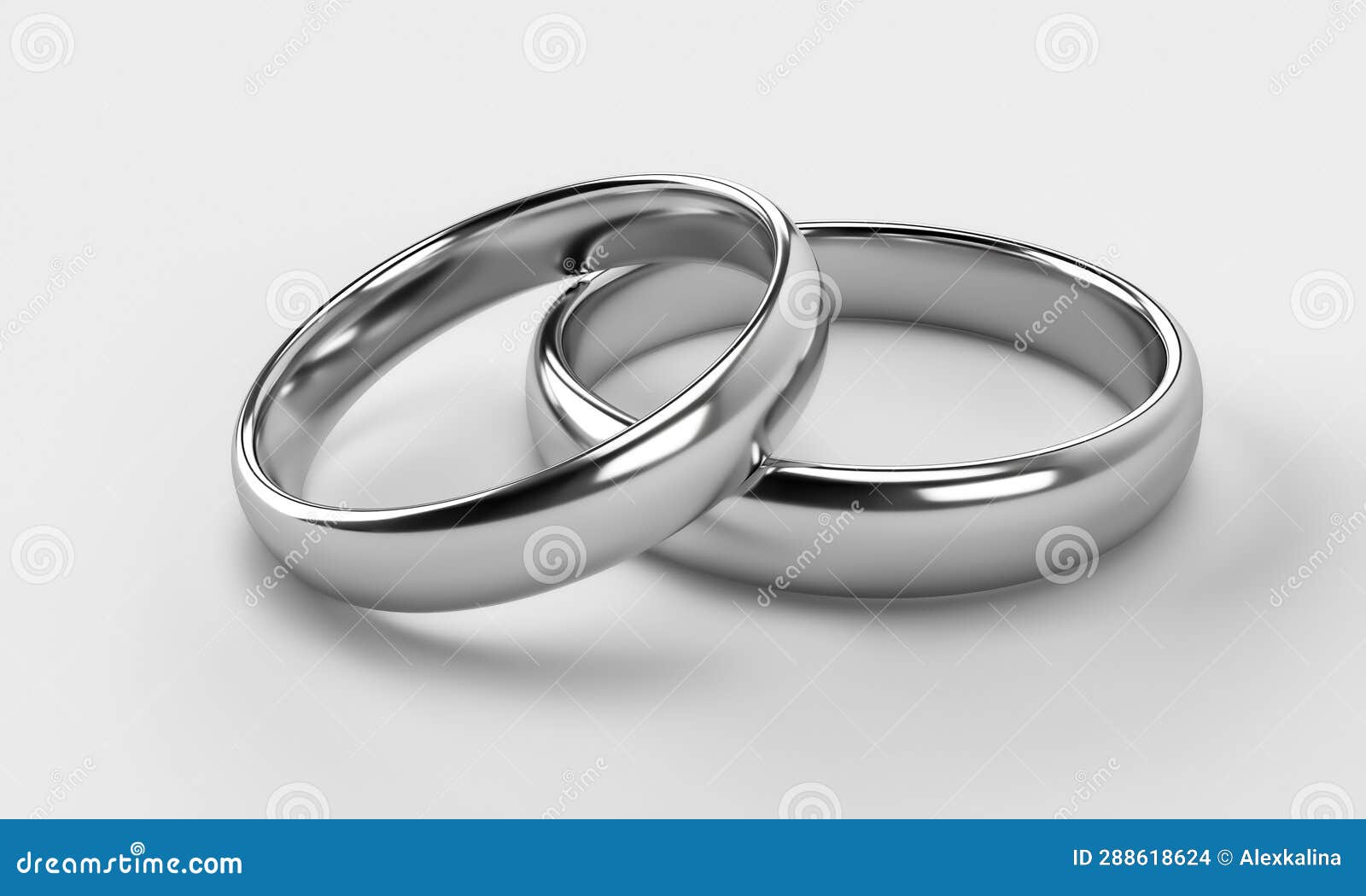 Illustration of Two Wedding Silver Rings. Unity Concepts Stock ...