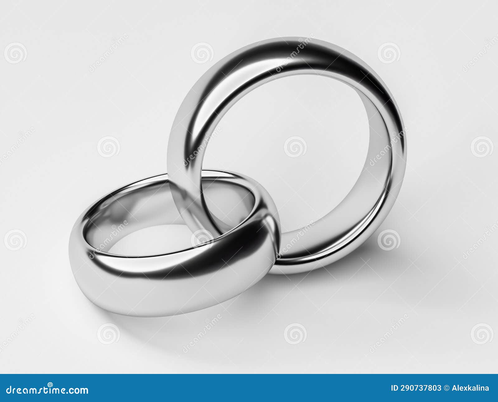 Illustration of Two Wedding Silver Rings. Unity and Love Concepts Stock ...