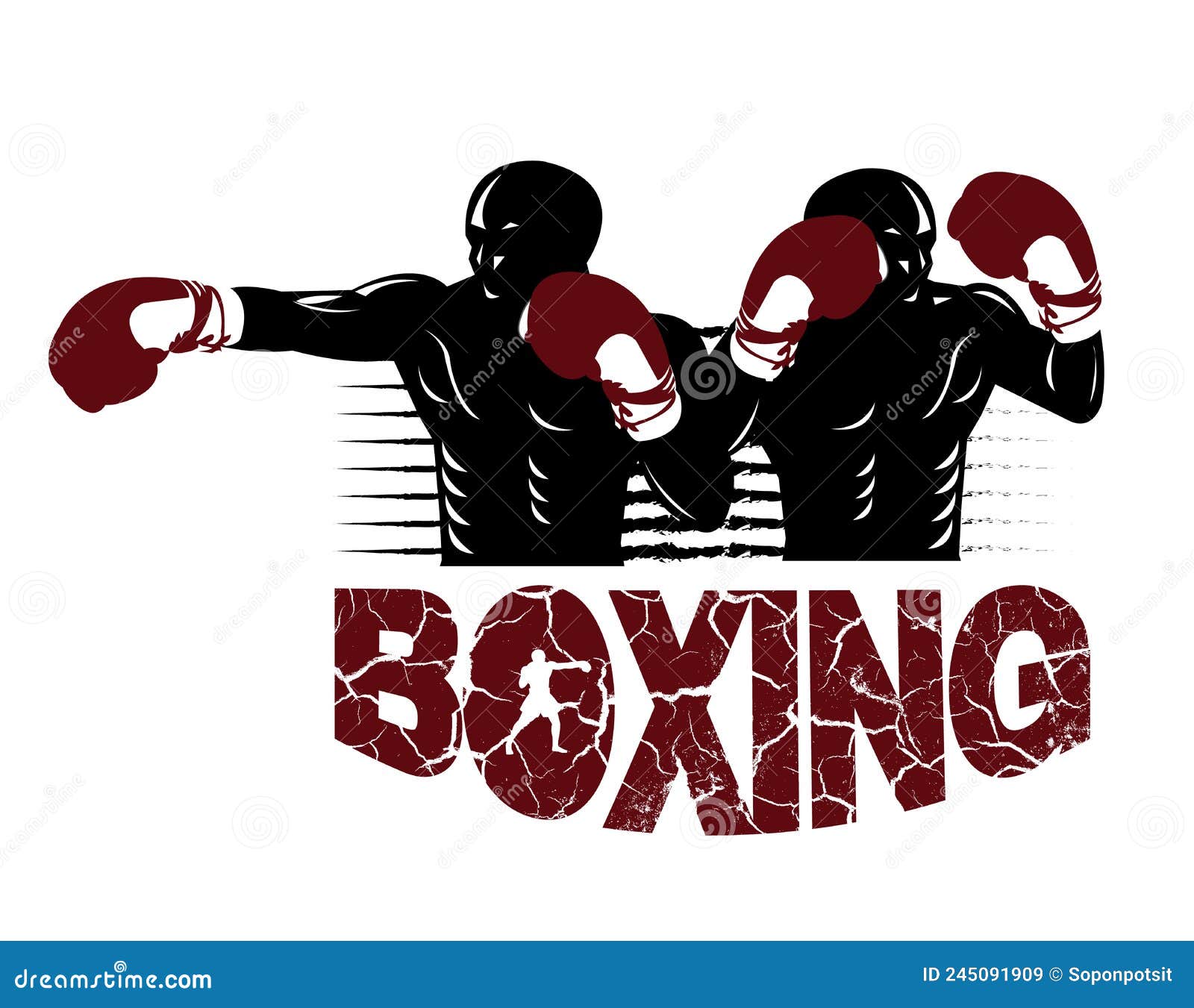 Illustration of Two Winner Concept for Boxing Logo Stock Vector ...