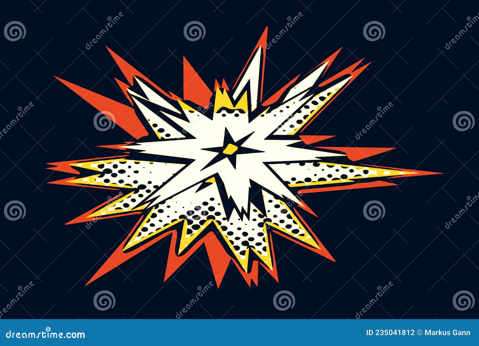 Comic explosion stock illustration. Illustration of retro - 235041812