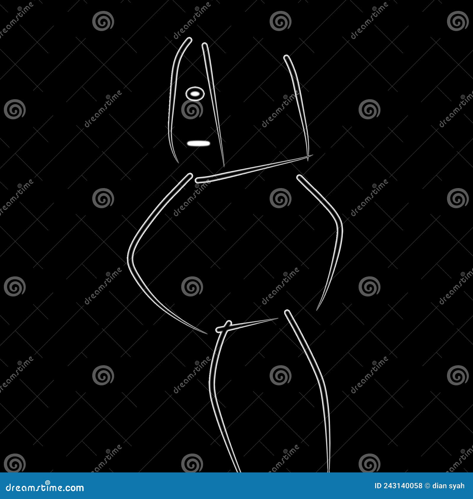 This is an Illustration of a Typical Indonesian Pocong Ghost Stock ...