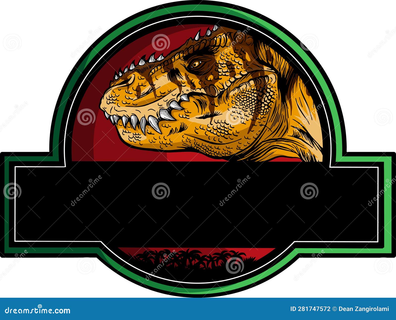 Vector Illustration of Tyrannosaurus T Rex Logo Stock Vector ...