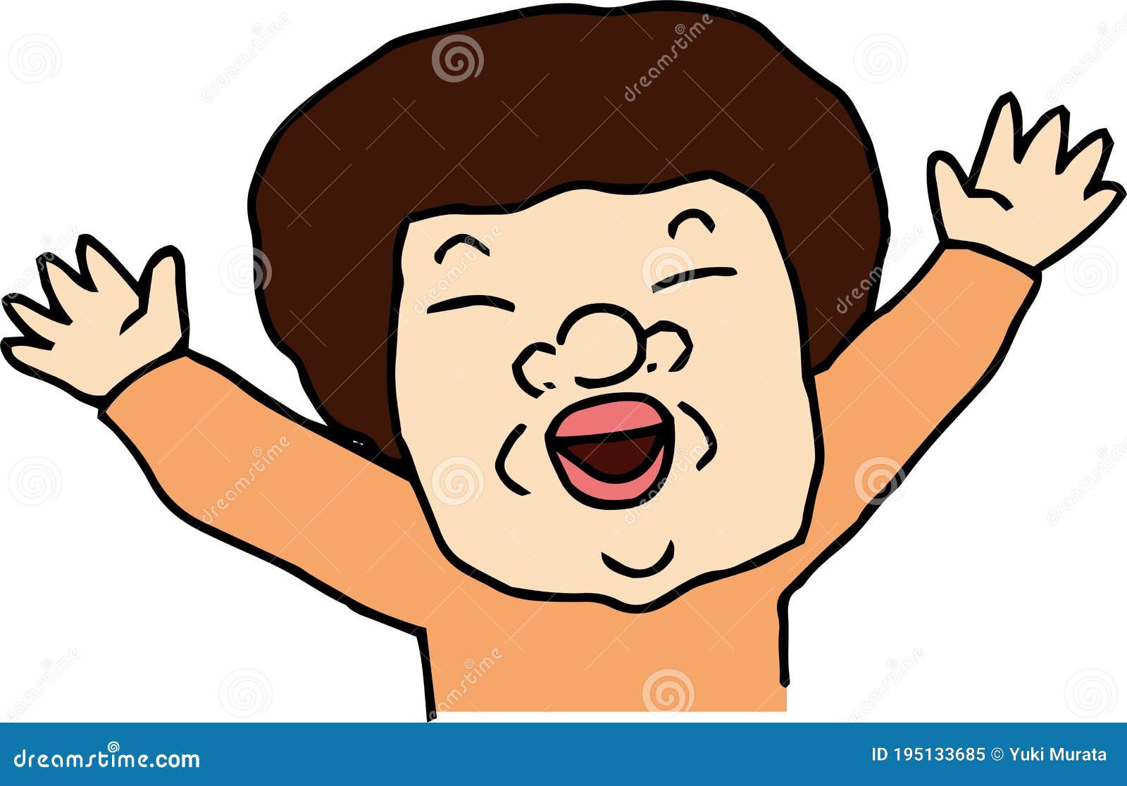 Ugly Fat Man Poses And Facial Expressions Stock Vector Illustration