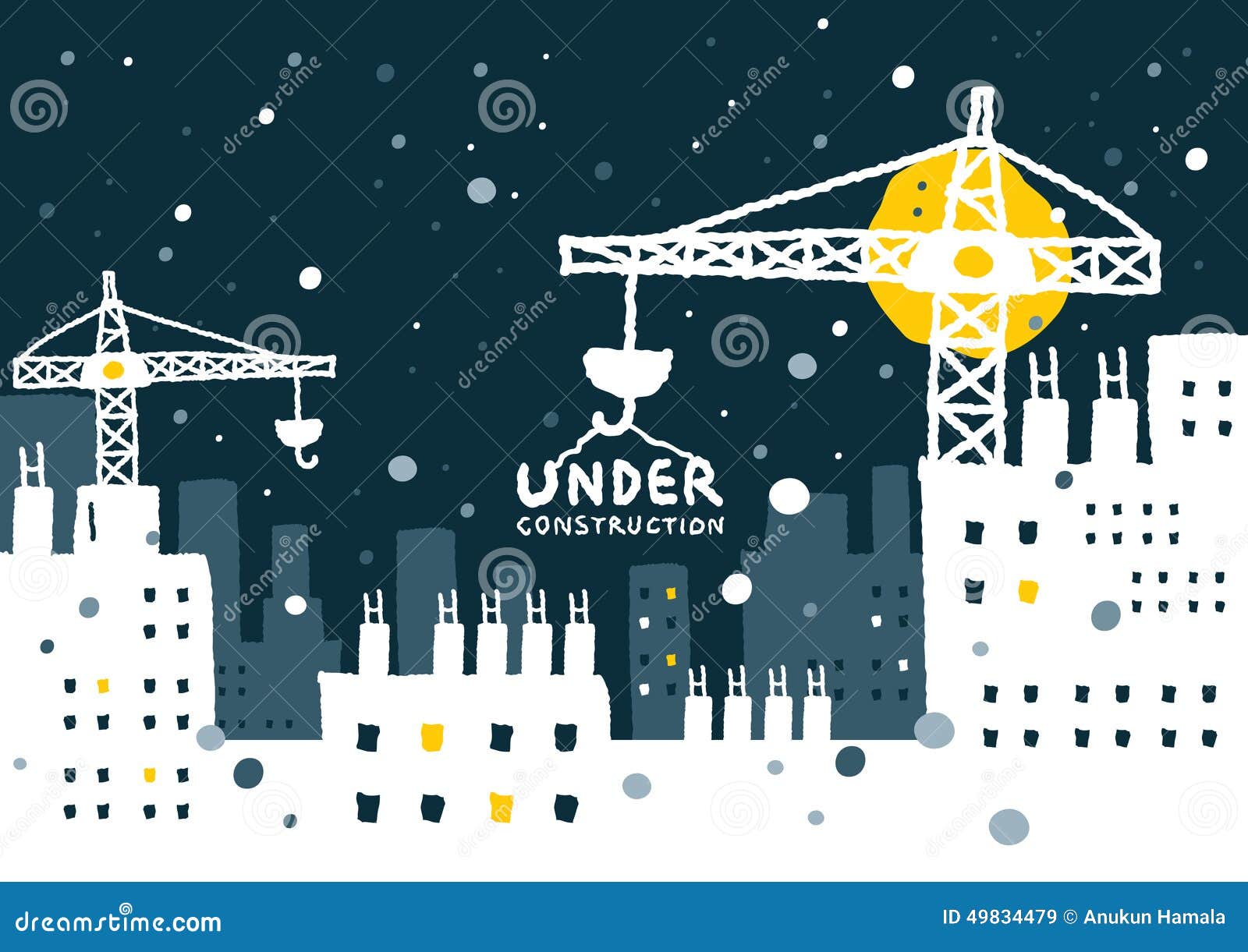 Building Under Construction Drawing