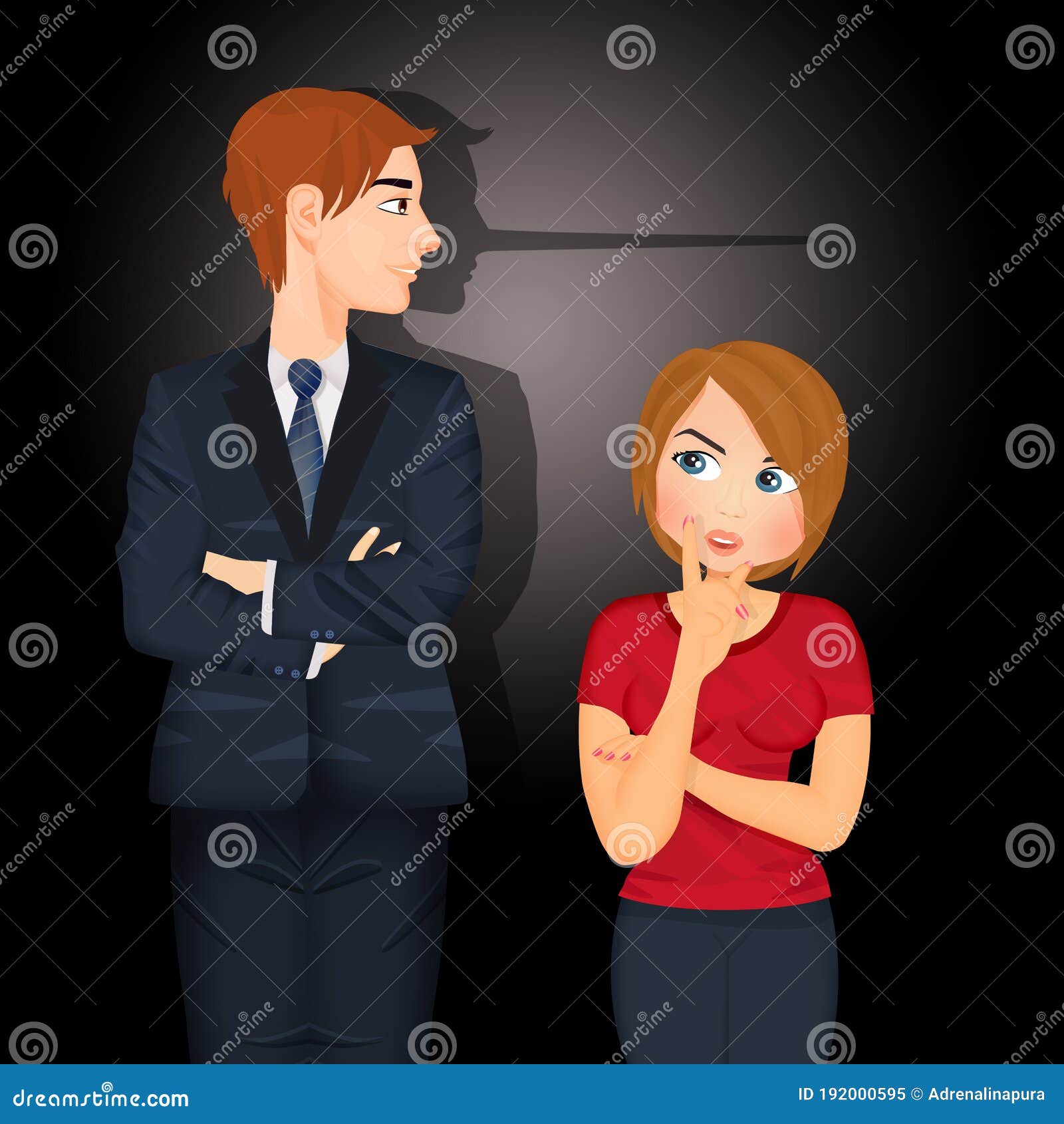 Illustration of Understand the Lie Stock Illustration - Illustration of ...