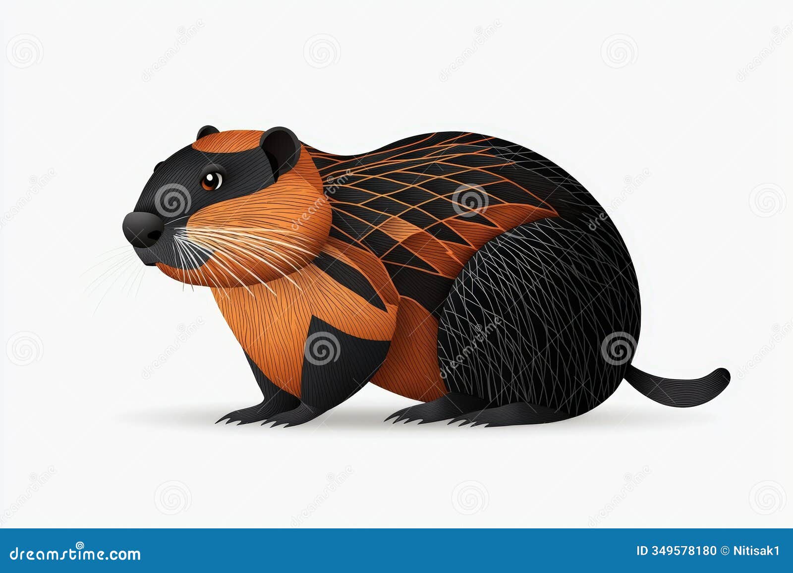 Illustration of a Unique Stylized Marmot Stock Illustration ...