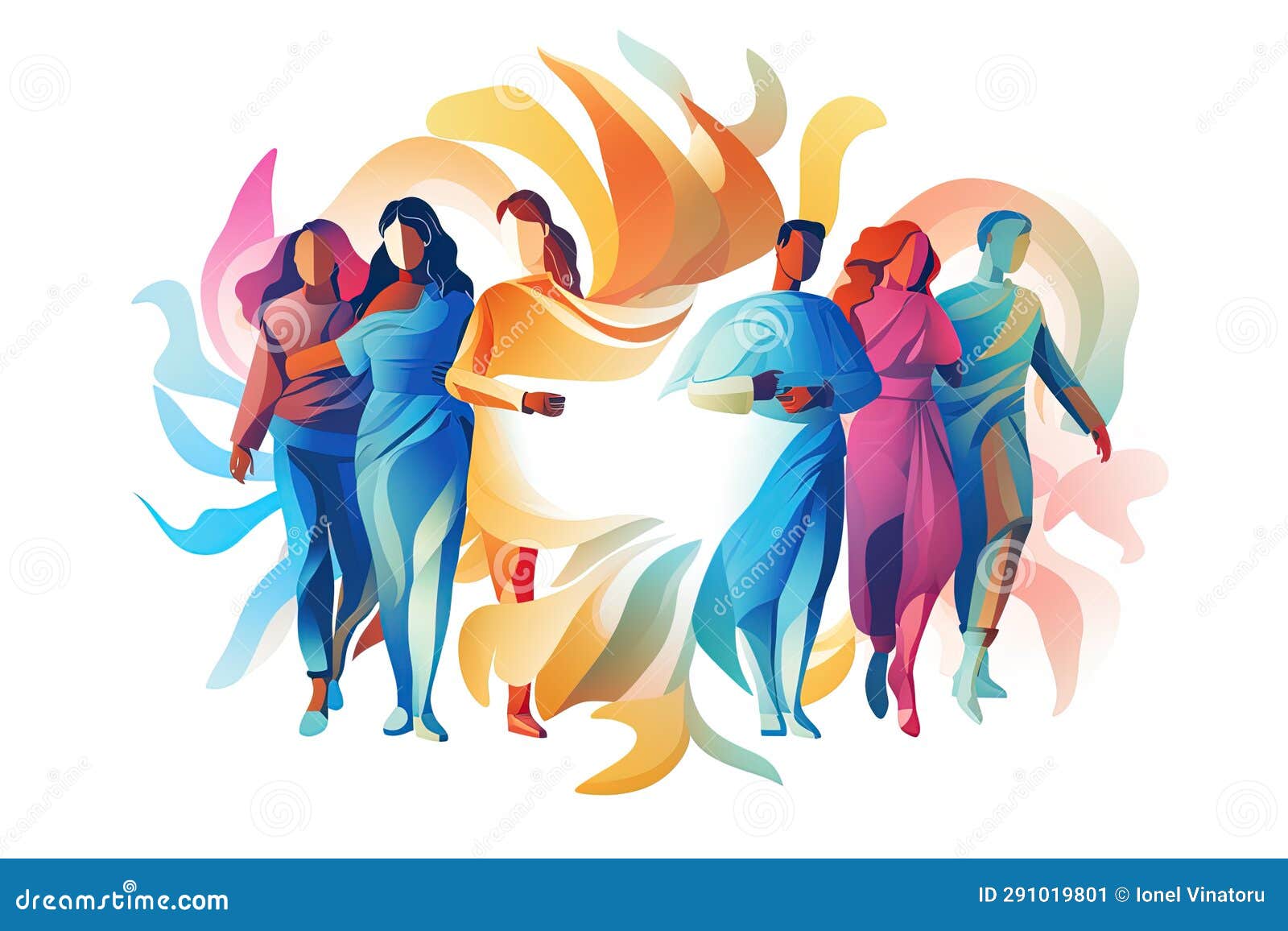 Illustration of Unity and Teamwork Transcend Differences. Unity ...