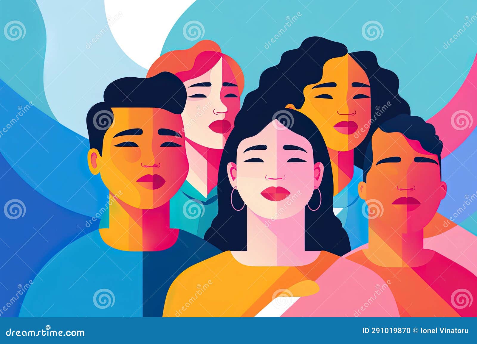 Illustration of Unity and Teamwork Transcend Differences. Unity ...