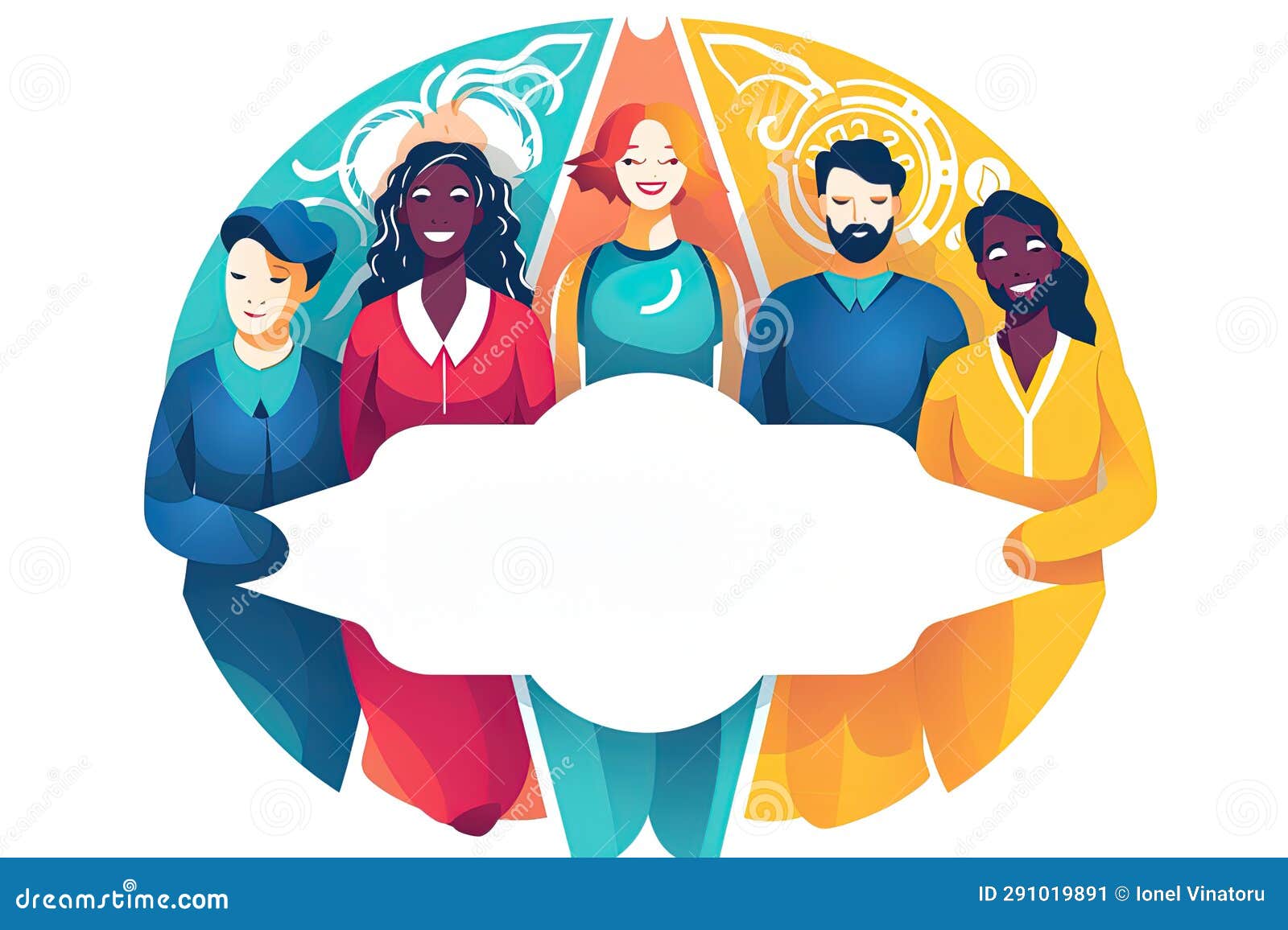 Illustration of Unity and Teamwork Transcend Differences. Unity ...