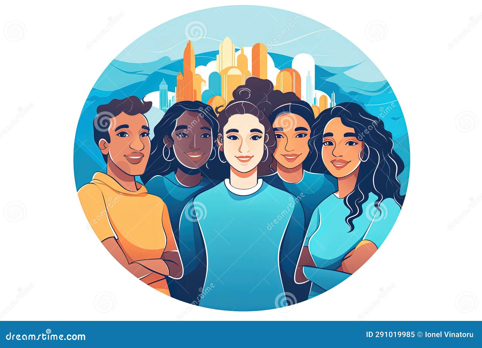 Illustration of Unity and Teamwork Transcend Differences. Unity ...