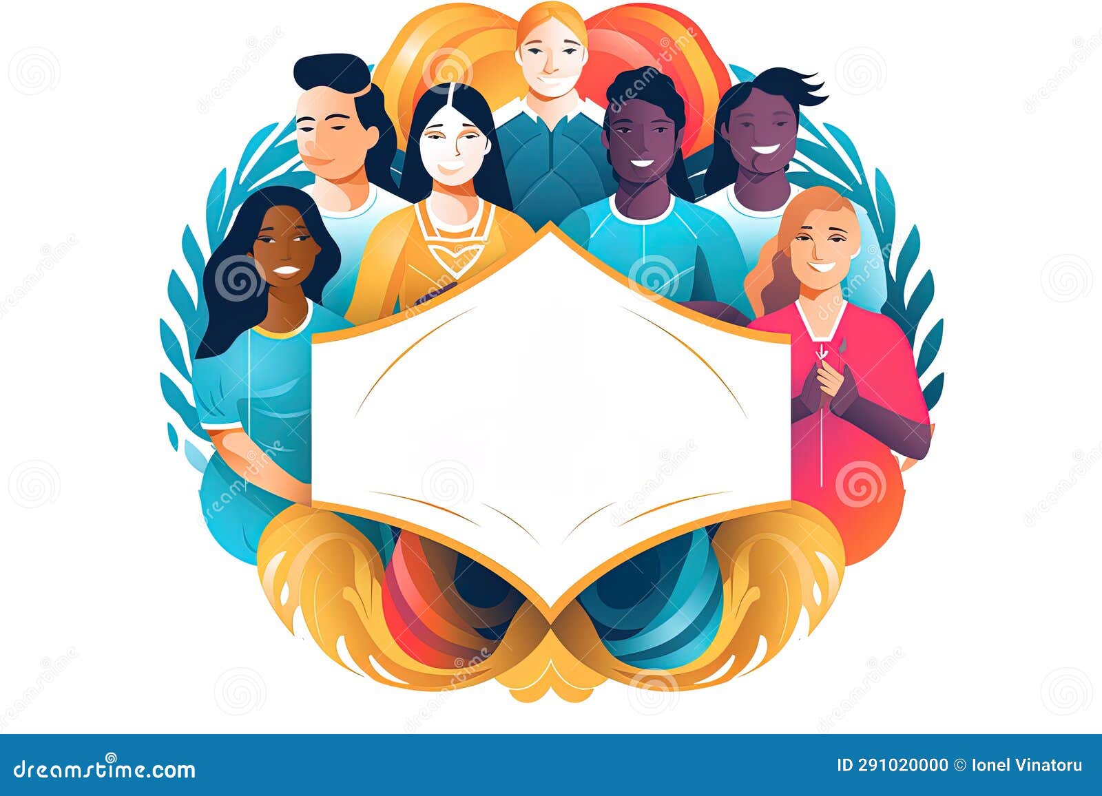 Illustration of Unity and Teamwork Transcend Differences. Unity ...