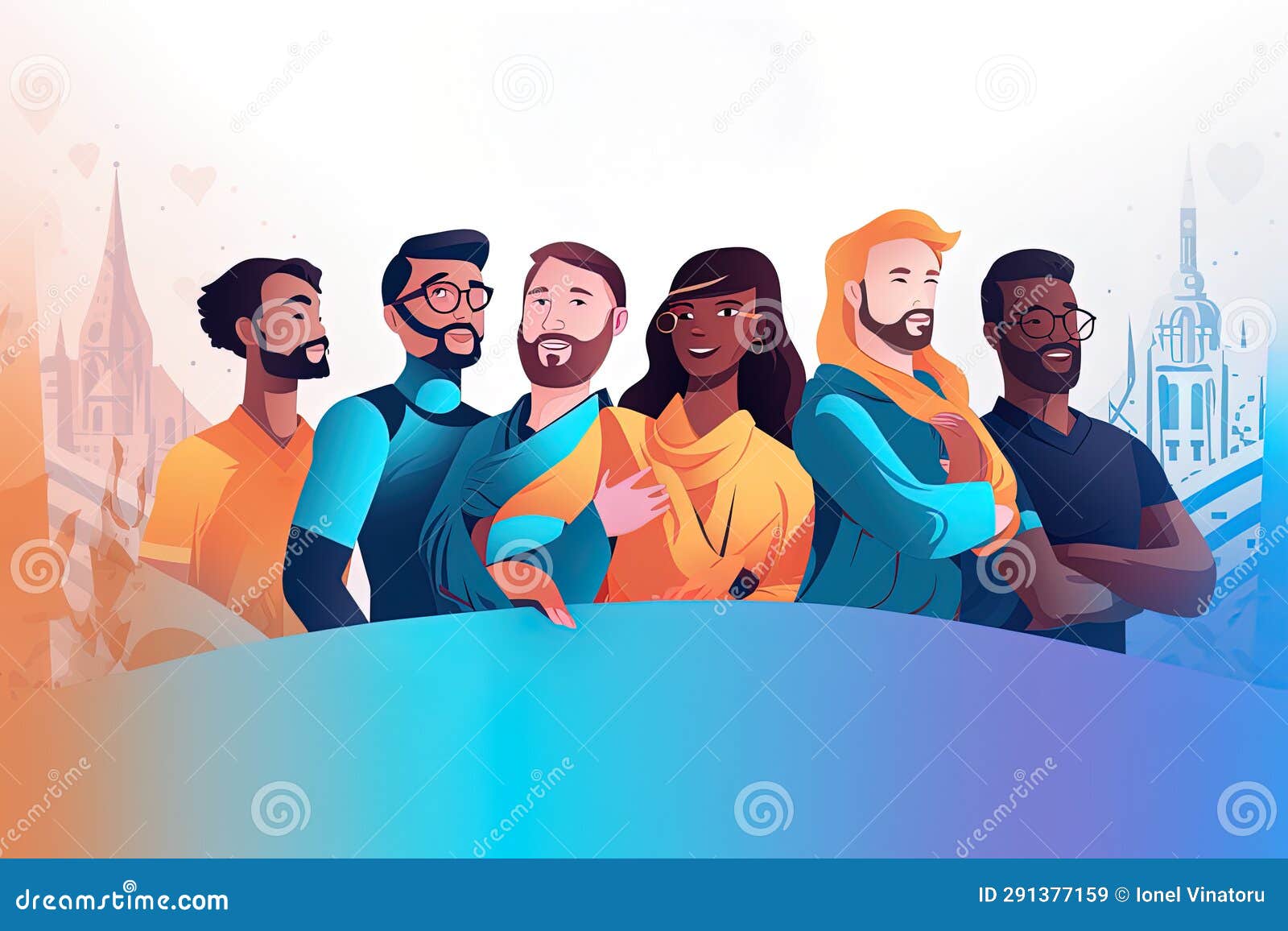 Illustration of Unity and Teamwork Transcend Differences. Unity ...