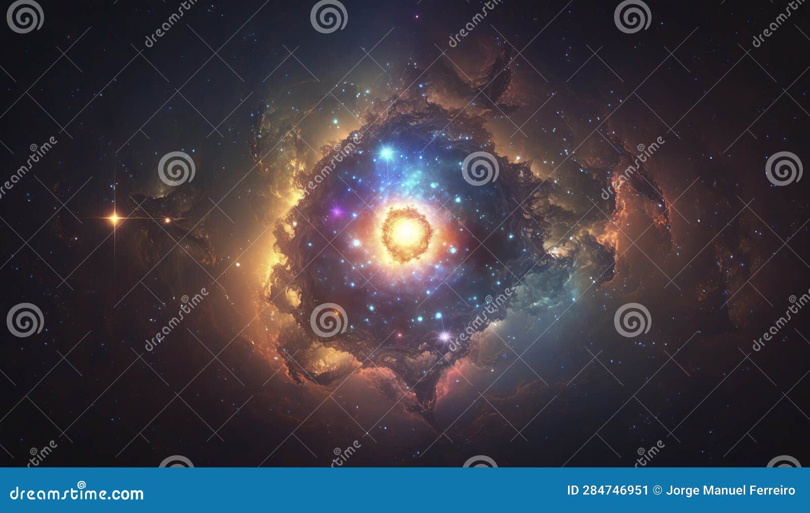 Illustration, the Universe with Many Stars, Generative Ai Stock ...