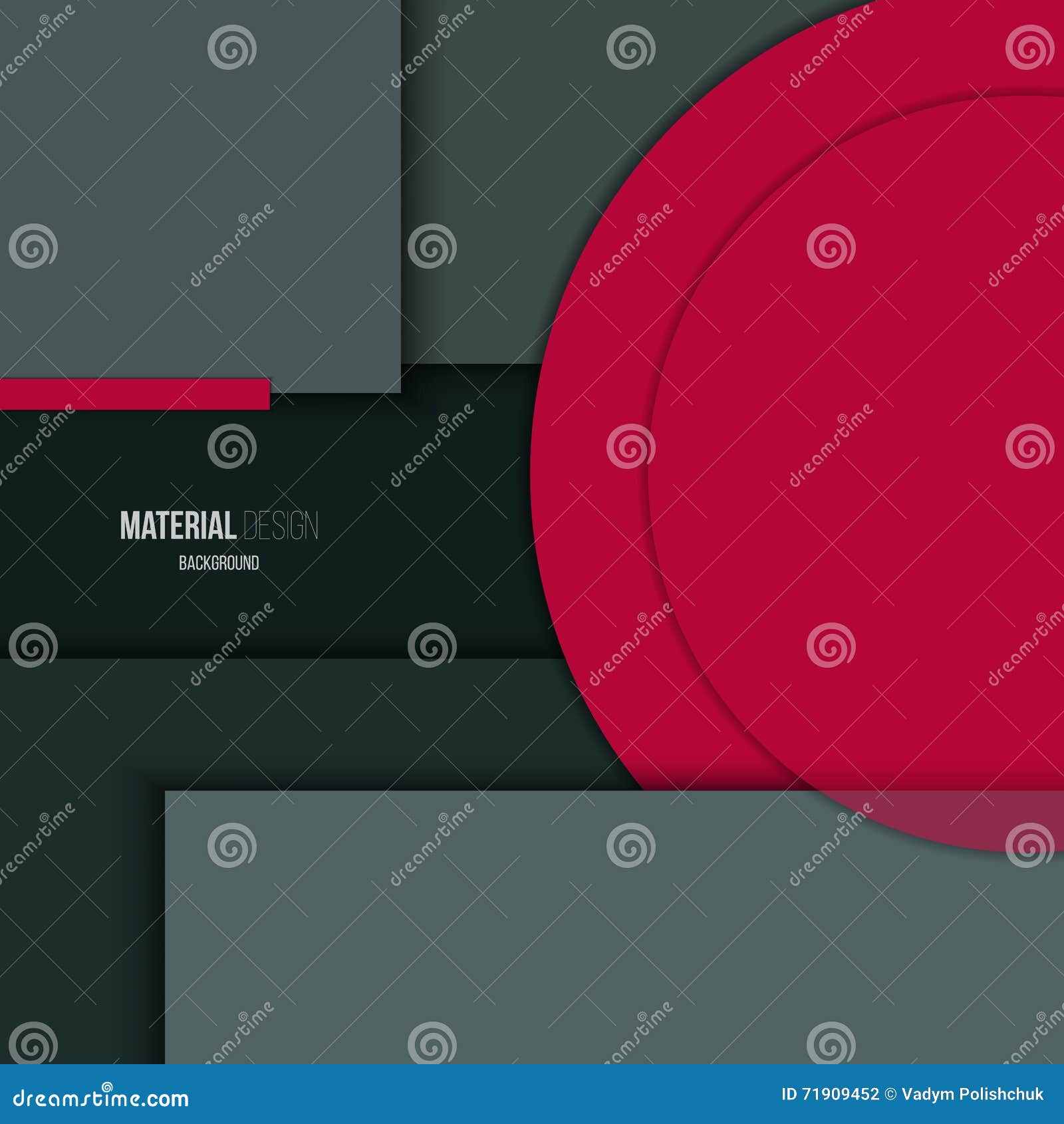 Illustration of Unusual Modern Material Design Vector Background. Stock ...
