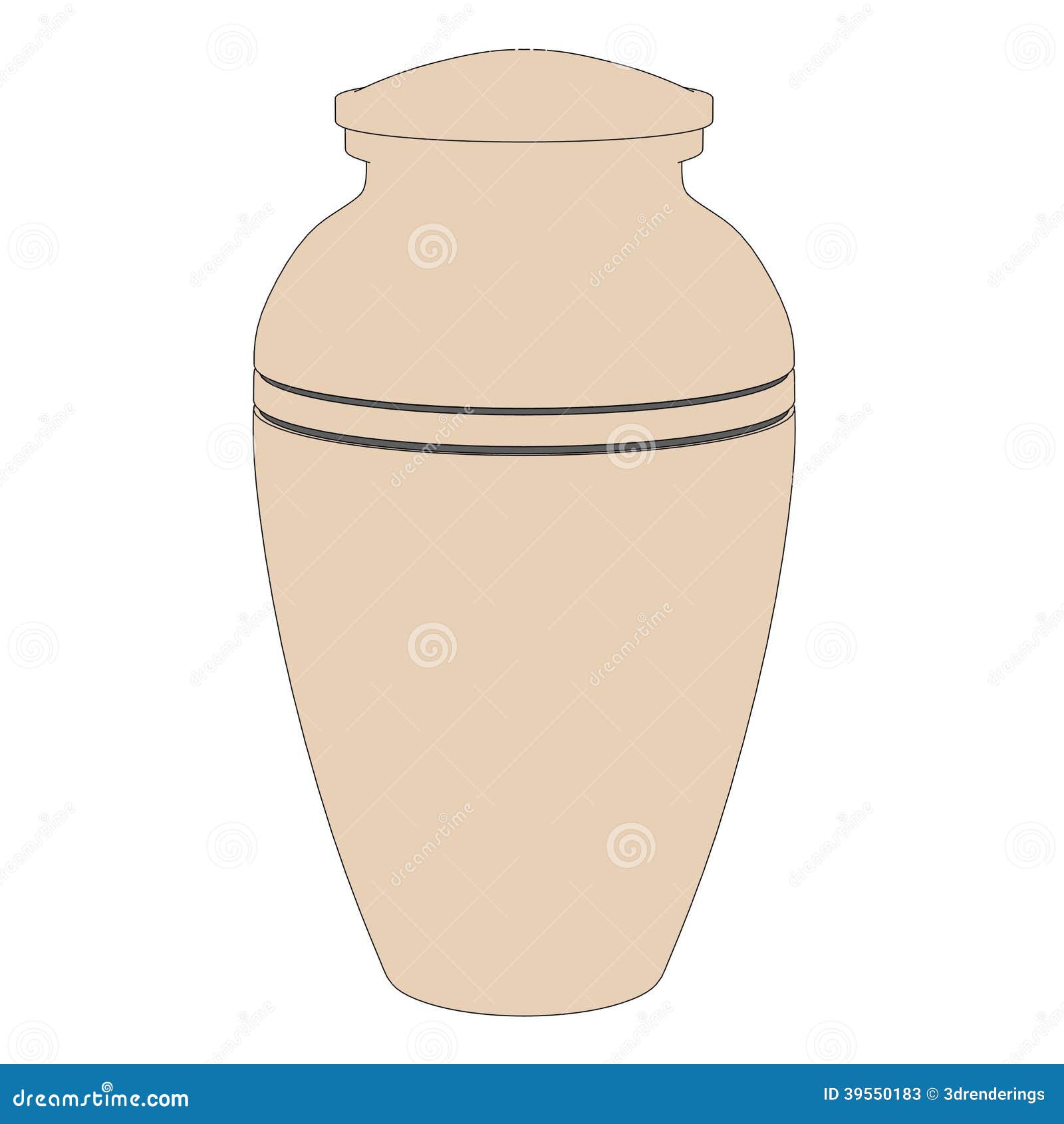 Illustration of Urn for Ashes Stock Illustration - Illustration of body ...