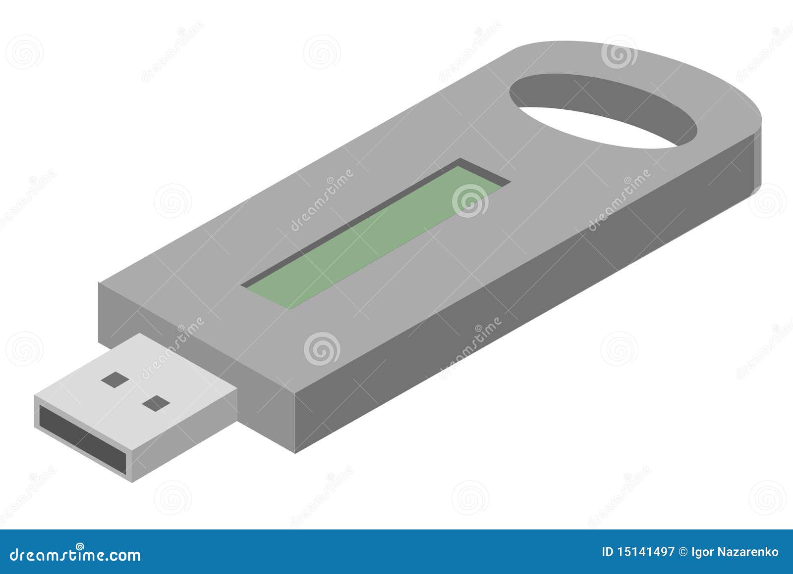 Illustration of USB Flash Drive Stock Vector - Illustration of gray ...