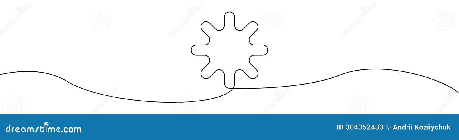 Asterisk Icon Line Continuous Drawing Vector. One Line Star Icon Vector ...
