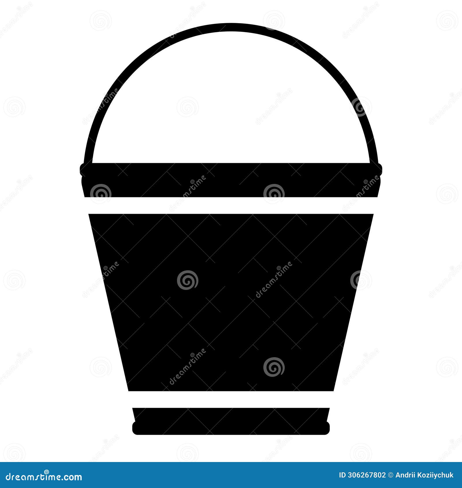 Bucket Icon. Vector Bucket Icon Isolated on a White Background. Stock ...