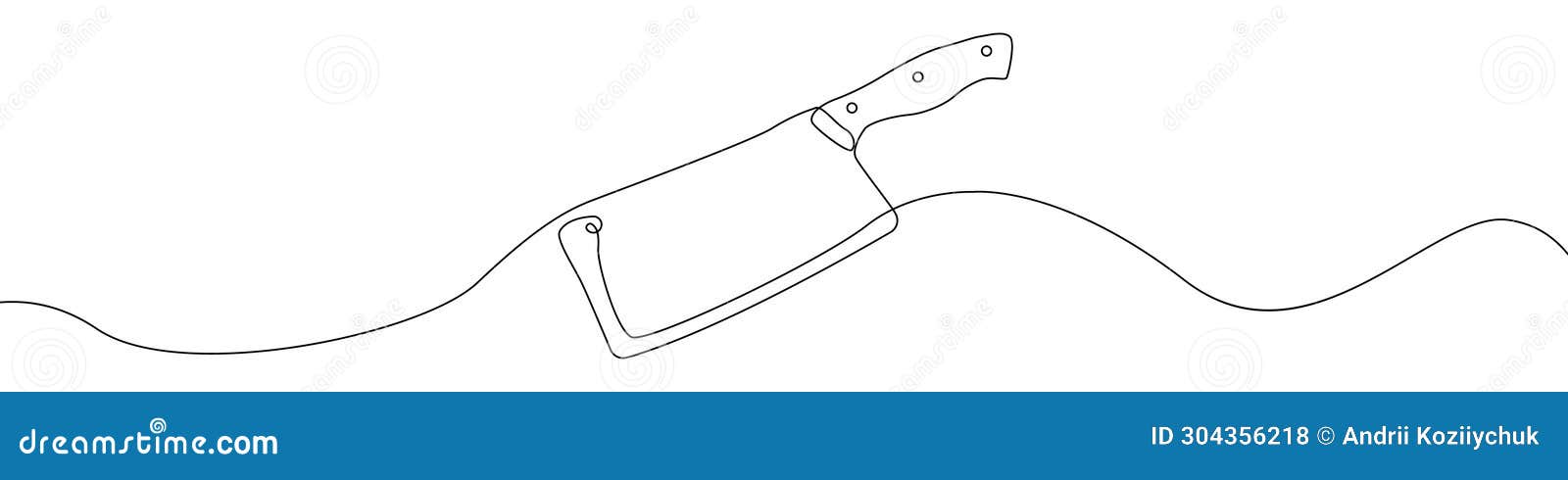 Cleaver Icon Line Continuous Drawing Vector. One Line Cleaver Icon ...