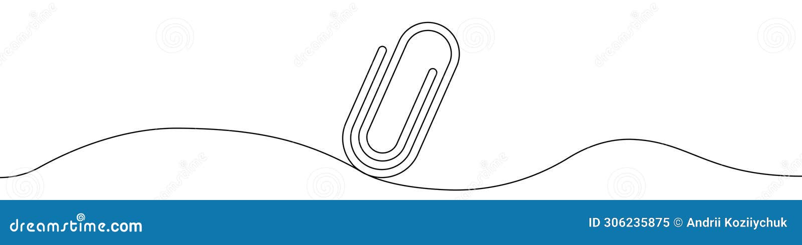 Clip Icon Line Continuous Drawing Vector. One Line Clip Icon Vector ...