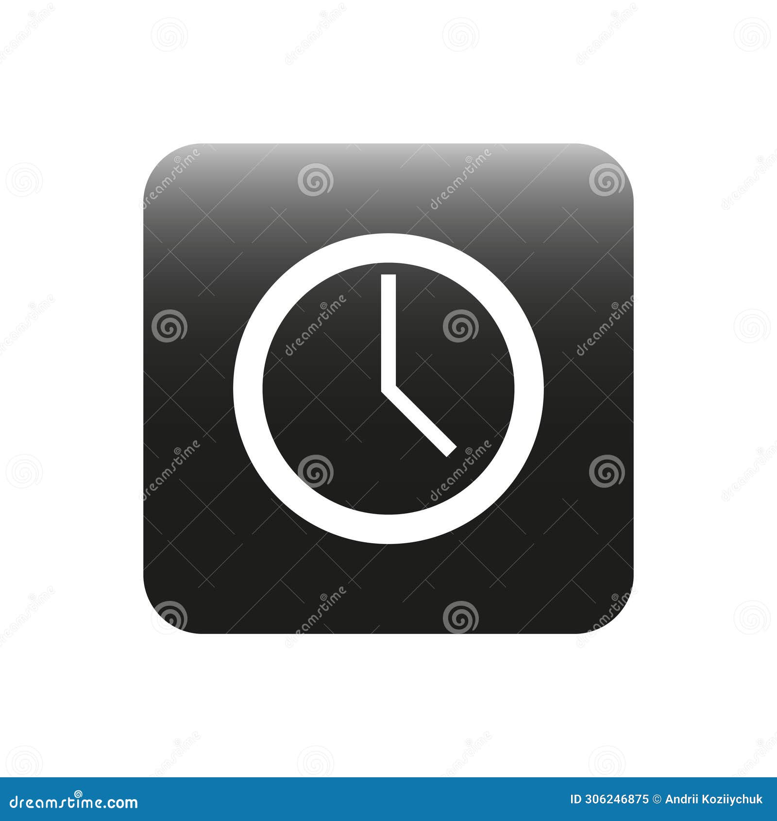 Clock Icon. Vector Trendy Clock Button Icon. Time Symbol Icon. Vector ...