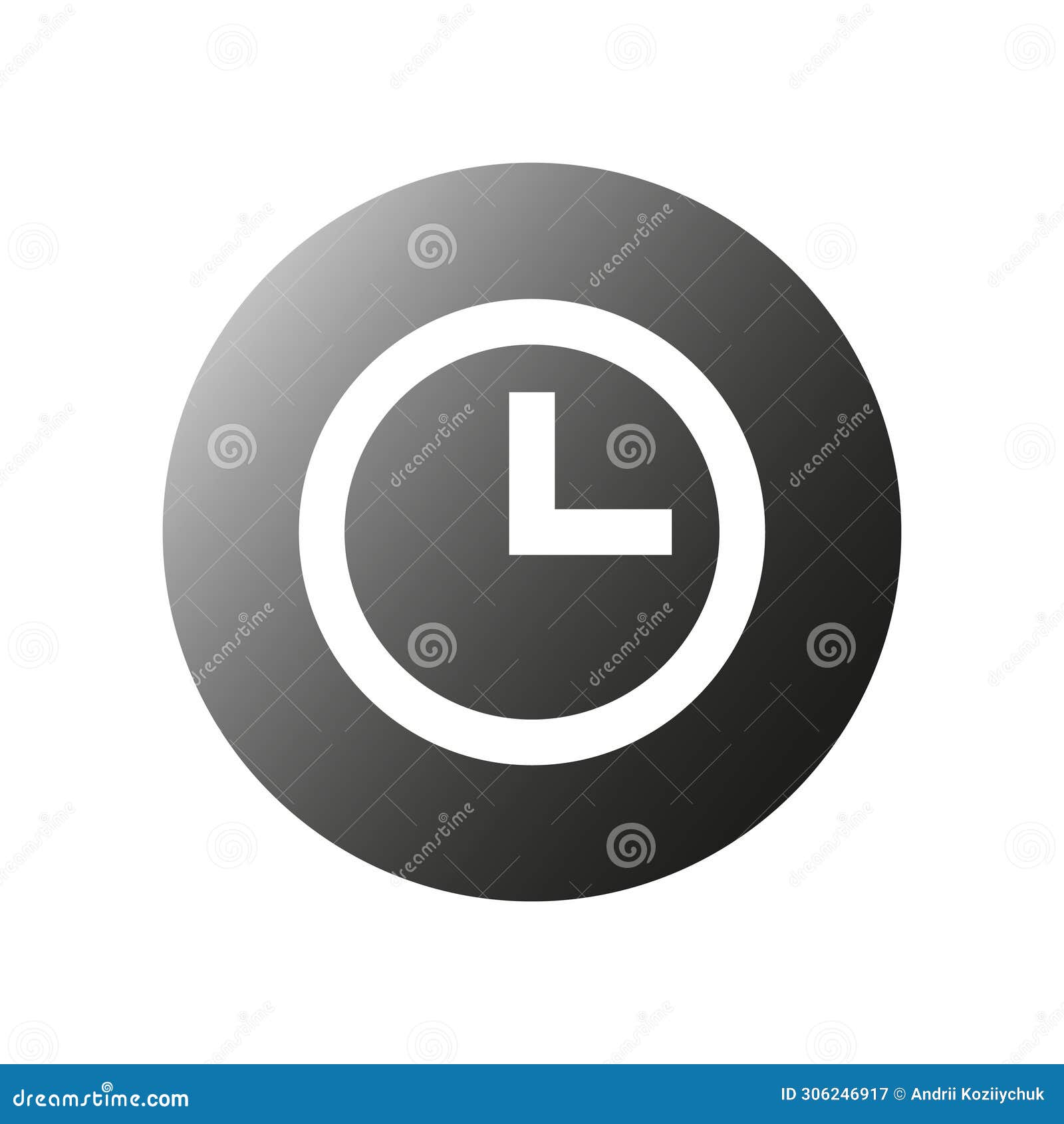 Clock Icon. Vector Trendy Clock Button Icon. Time Symbol Icon. Vector ...