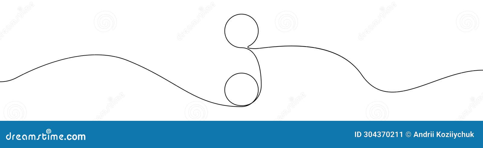 Continuous Single Line Drawing of Two Dots Vector. Colon Punctuation ...