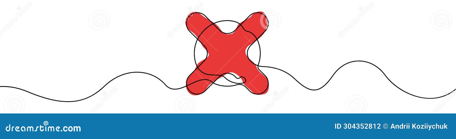 Cross One Line Drawing Vector. Choice Continuous Line Drawing Vector ...