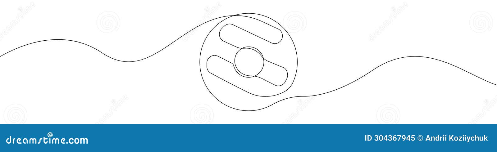 Donut Icon Line Continuous Drawing Vector. One Line Donut Icon Vector ...