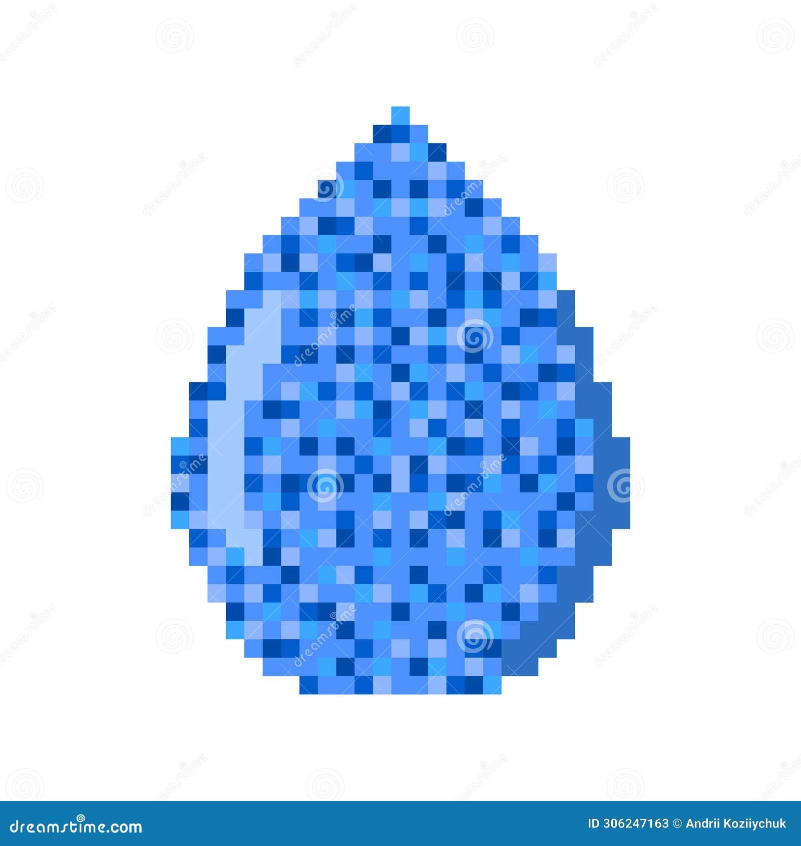Drop in Pixel Style Icon. Vector Pixel Drop Icon in Flat Style. Trendy ...