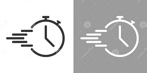 Fast Stopwatches Vector Set. Fast Time Vector Icon. Countdown Vector ...
