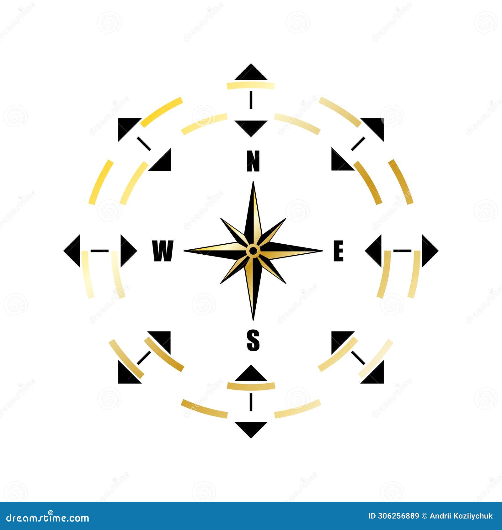 Geographic Scientific Compass Vector Icon. Compass Wind Rose Icon in ...