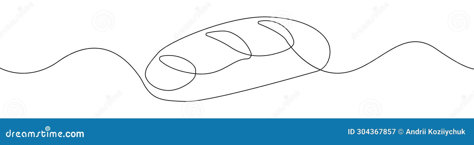Loaf Icon Line Continuous Drawing Vector. One Line Loaf Icon Vector ...