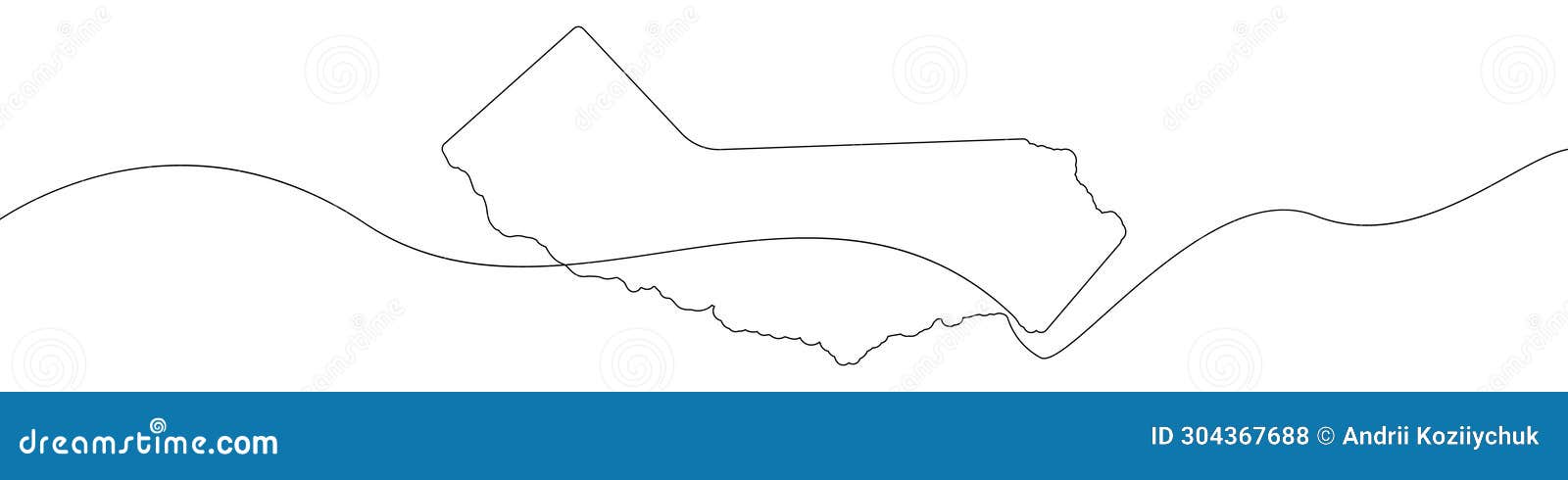 Map of the State of California Icon Line Continuous Drawing Vector. One ...