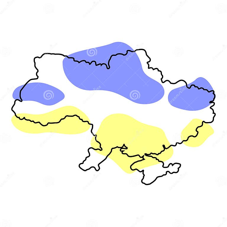 Map of Ukraine Line Continuous Drawing Vector. One Line Map of Ukraine ...