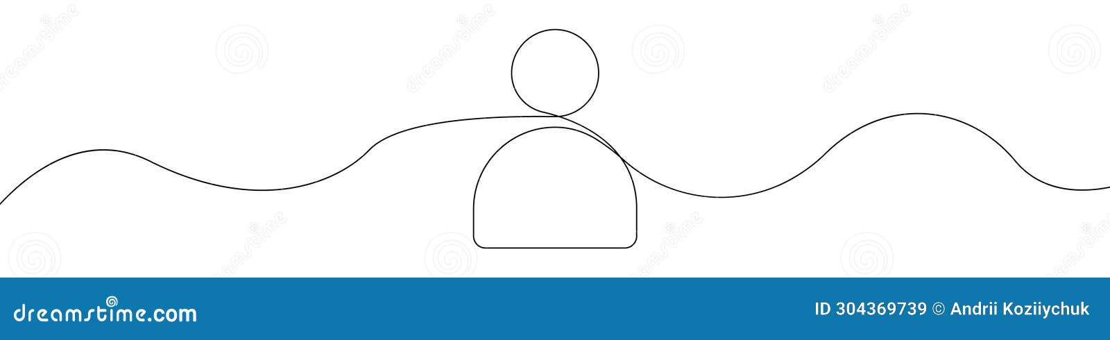 A Person Icon Line Continuous Drawing Vector. One Line a Person Icon ...