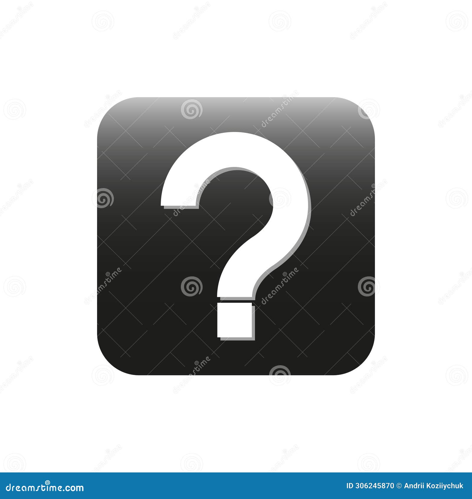 Question Mark Button Vector Icon. Vector Icon of Trendy Question Mark ...