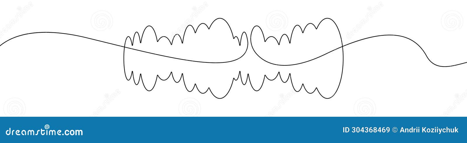 Soundwave Line Continuous Drawing Vector. One Line Soundwave Vector ...